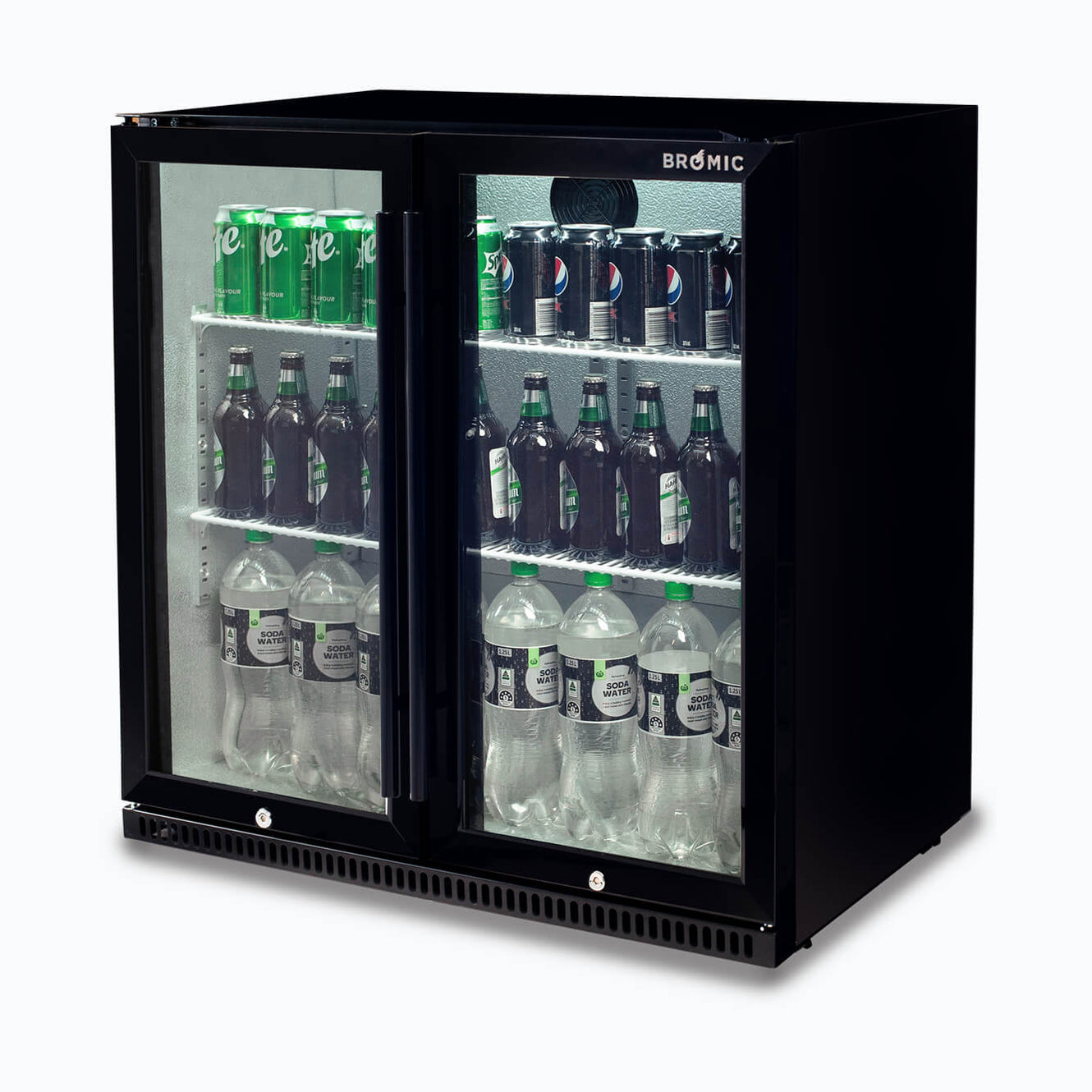 Bromic Back Bar Fridge - 190L - 2 Doors - Hinged - BB0200GD-NR-1 ...