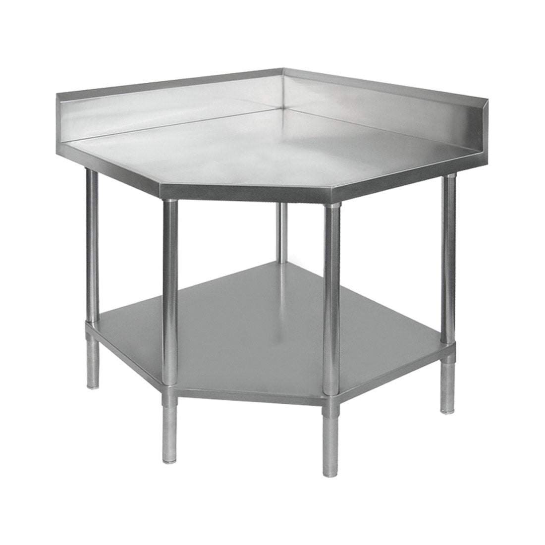 Modular Systems Stainless Steel Corner Workbench with 100mm Splashback ...