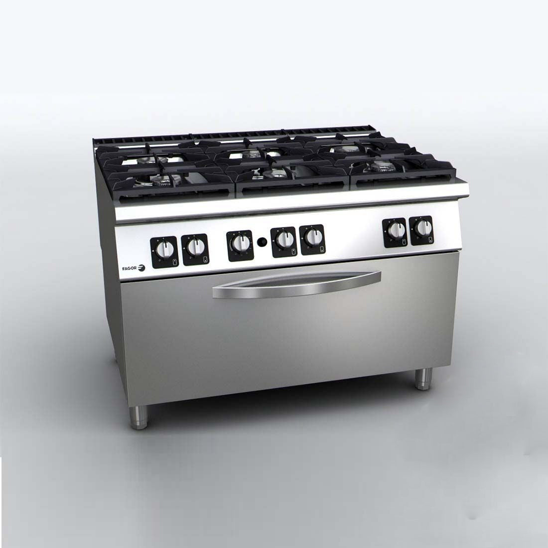 Fagor Kore 900 Series Gas 6 Burner with Gas Oven - C-G961OPH ...