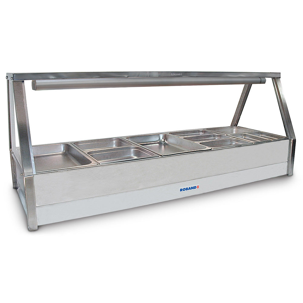Roband Straight Glass Hot Food Display Bar, 10 pans double row - E25 ...