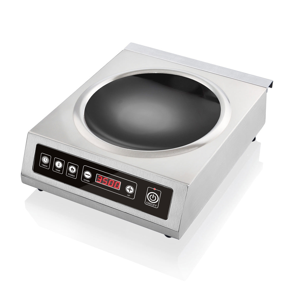 Benchstar Stainless Steel Induction Wok w/ LED Display - IW350 ...